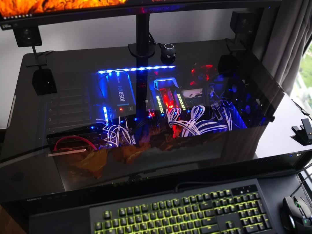 Lian Li DK-01 Black Aluminum Computer Desk (computer case/desk only ...