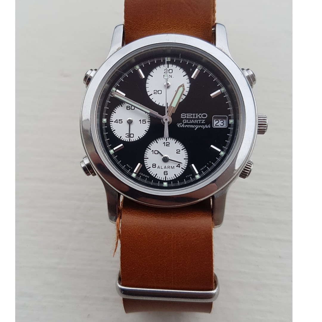 RARE Seiko Reverse Panda Quartz Chronograph, Men's Fashion, Watches ...