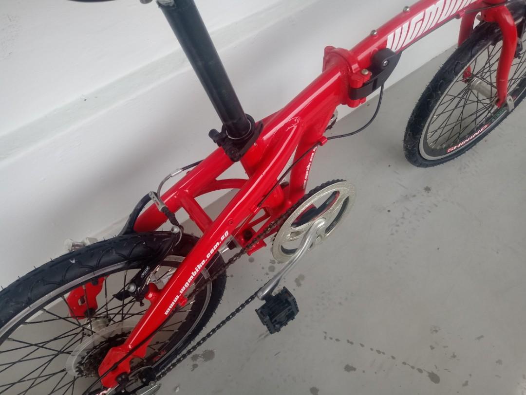 Red Folding Bike 20" With Roller Wheels, Sports Equipment, Bicycles ...