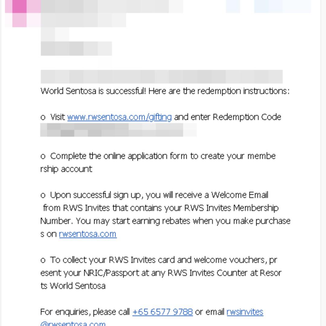 Resort World Sentosa (RWS) Invites Membership, Tickets & Vouchers ...