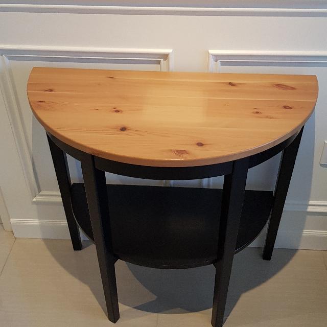 Semi circle wooden table on Carousell