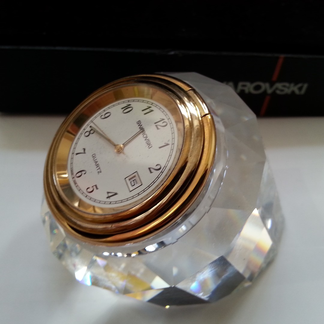Very Rare Swarovski Crystal ATHENA Clock with original box and complete ...