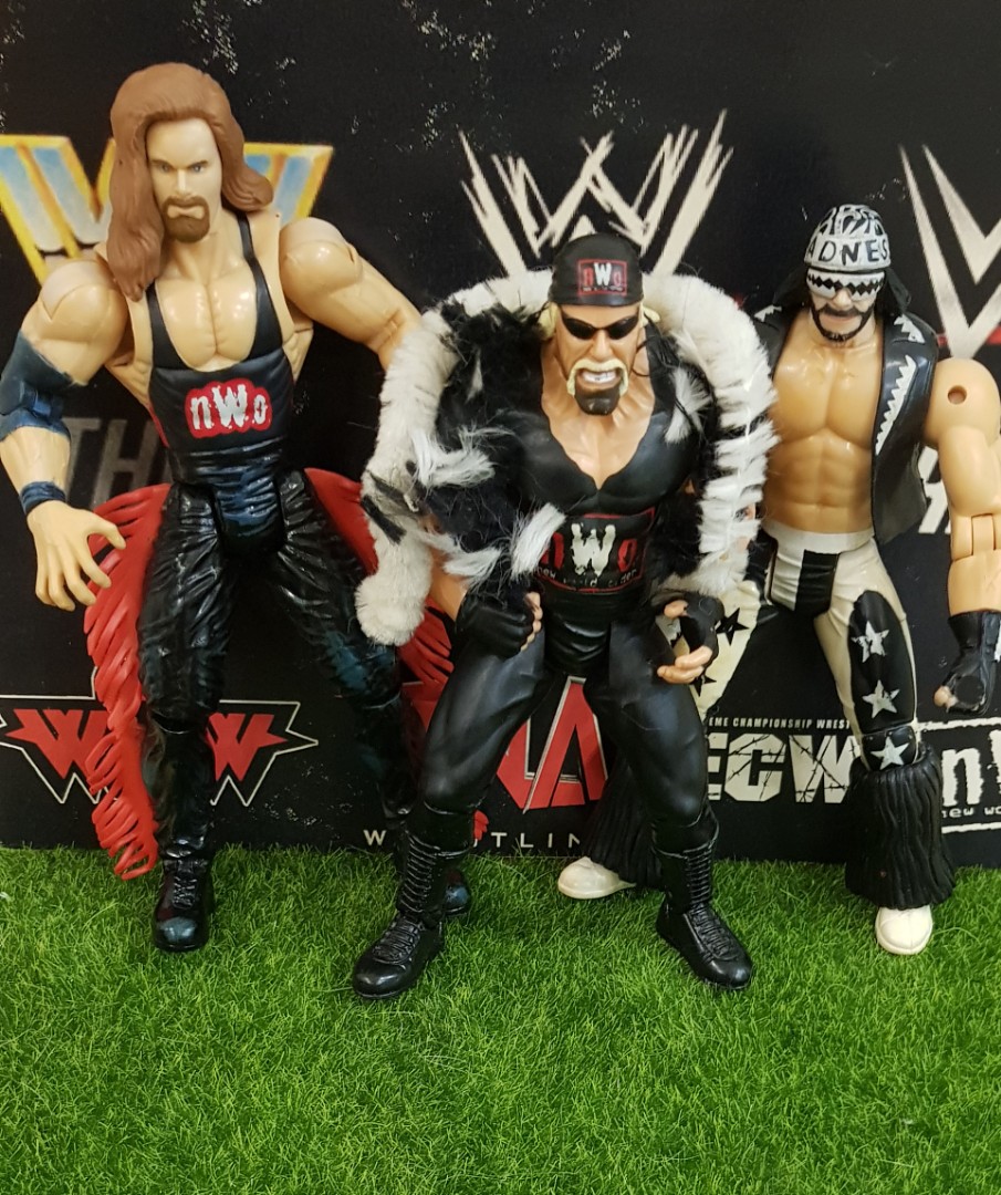 Wwe Figures Wcw Toybiz NWO Hollywood hogan,kevin nash & macho man ...