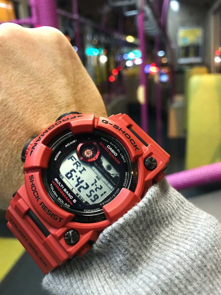 100% Authentic new Casio G-Shock Men in Burning Red Frogman GWF-1000RD ...