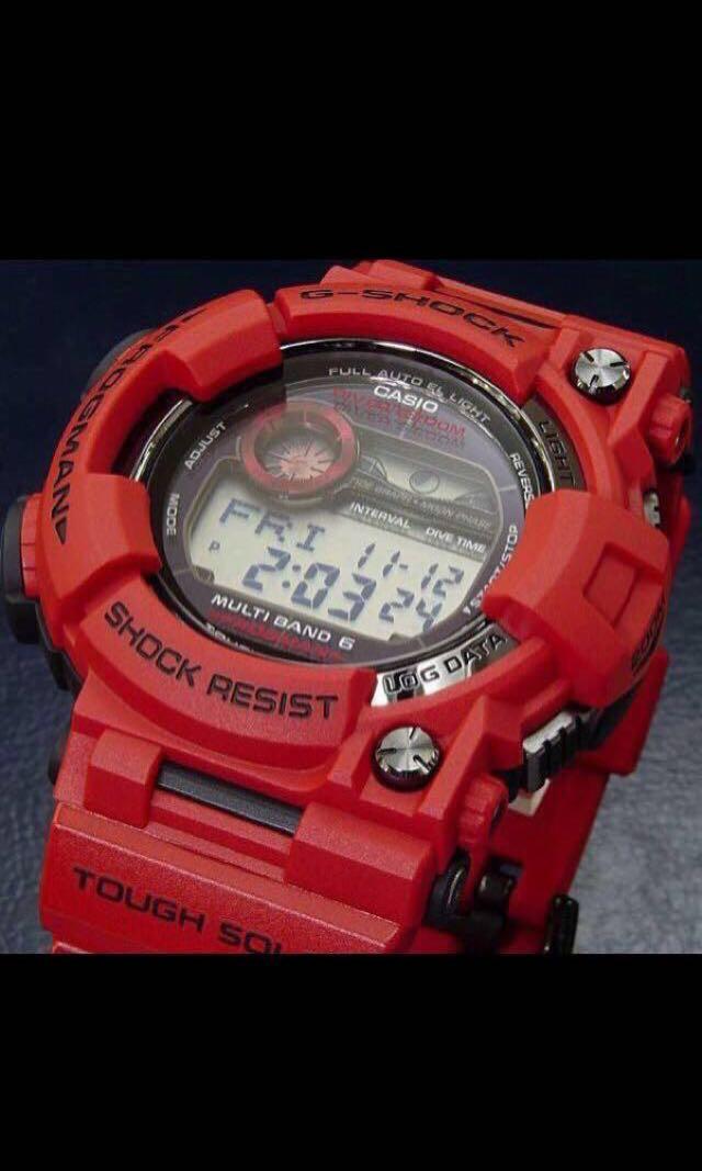 100% Authentic new Casio G-Shock Men in Burning Red Frogman GWF-1000RD ...