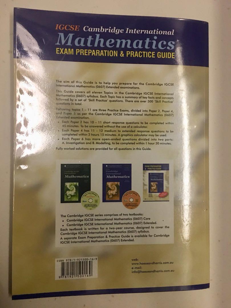 Cambridge IGCSE International Mathematics (0607) Practise Guide ...