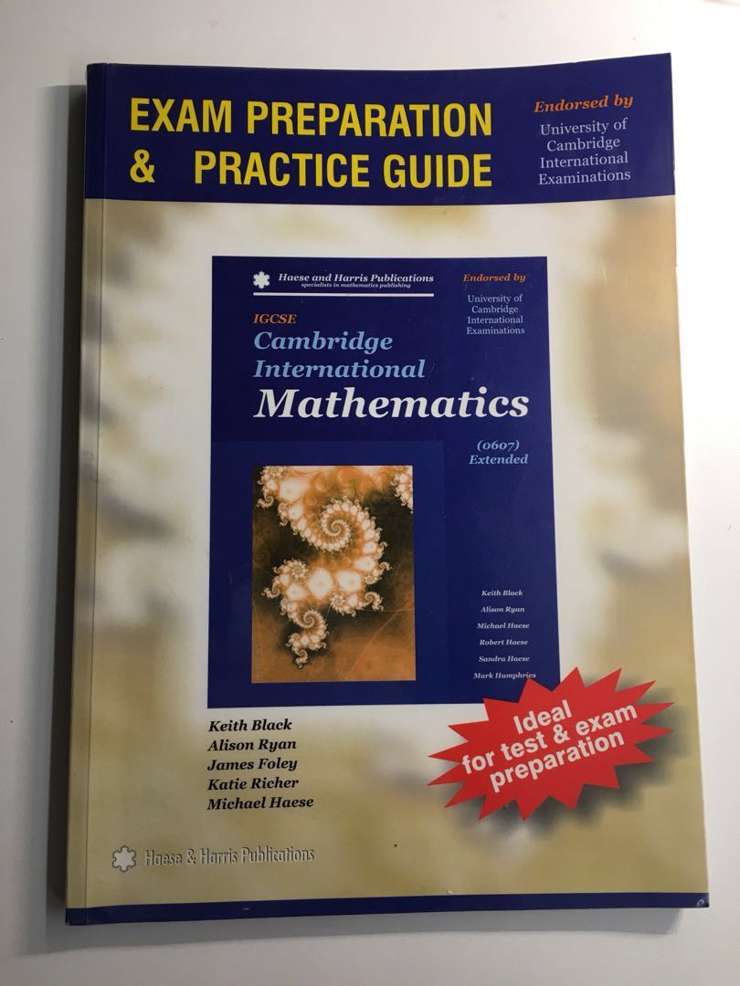 Cambridge IGCSE International Mathematics (0607) Practise Guide ...