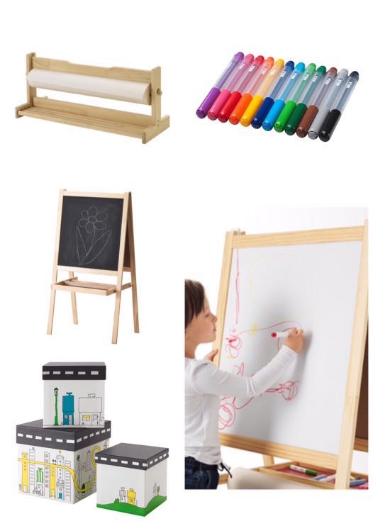 Ikea Mala Easel and Paint/Draw Storage, Hobbies & Toys, Stationary ...