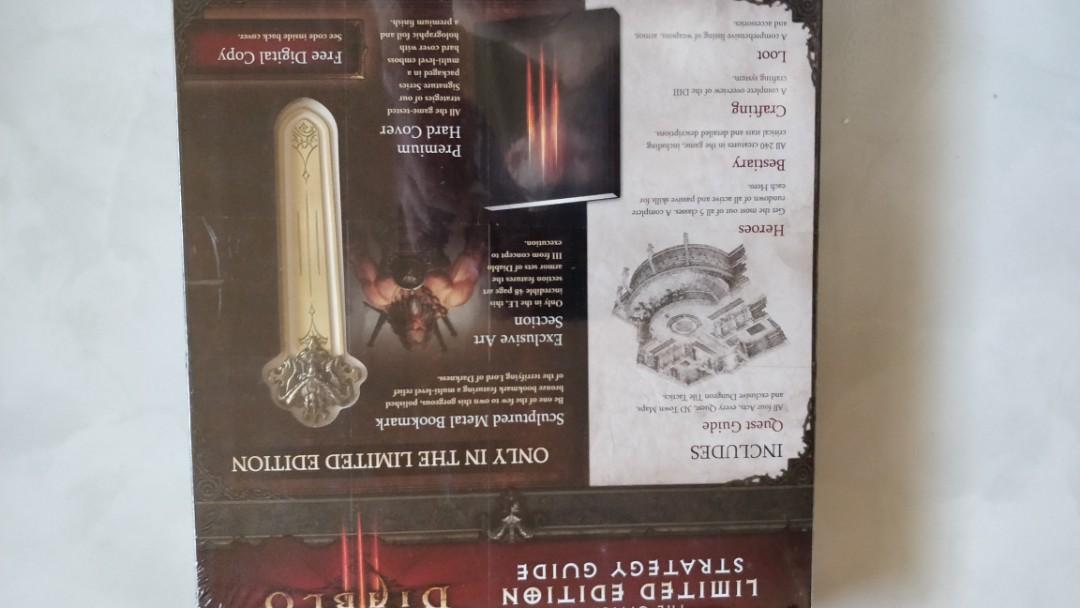 Limited Edition Diablo 3 Guide w/ Diablo Bookmark on Carousell