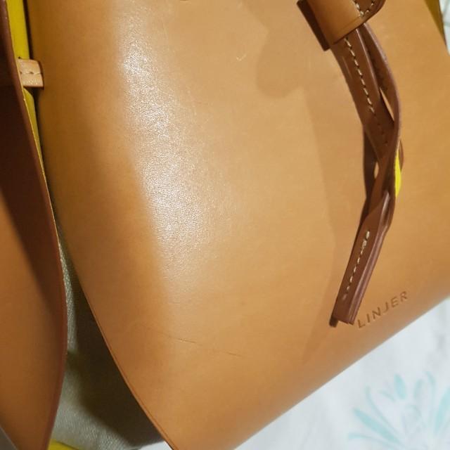 Linjer tulip bag in natural/yellow, Women's Fashion, Bags & Wallets ...