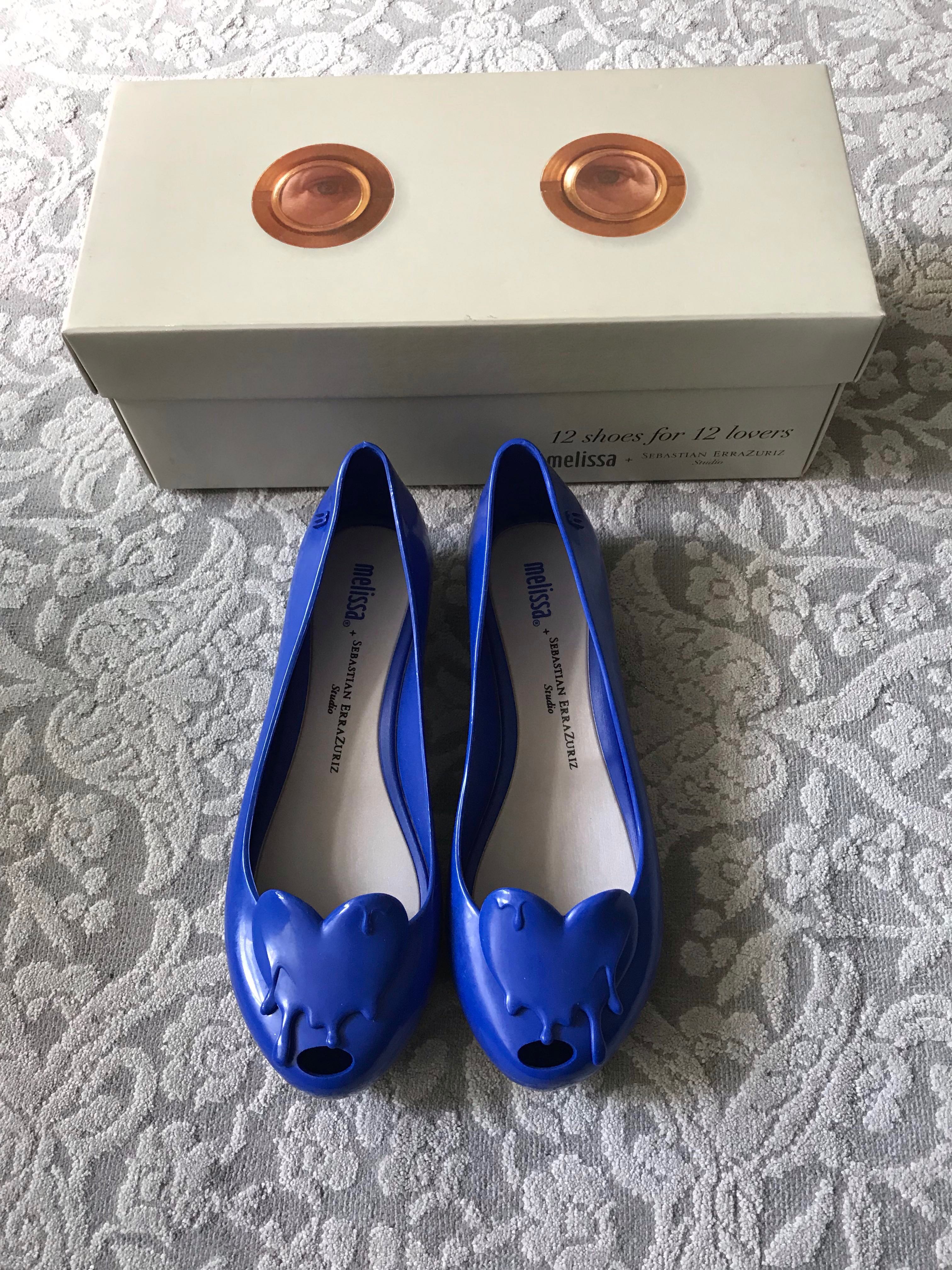 Melissa Sebastian Blue, Women's Fashion, Footwear, Flats on Carousell