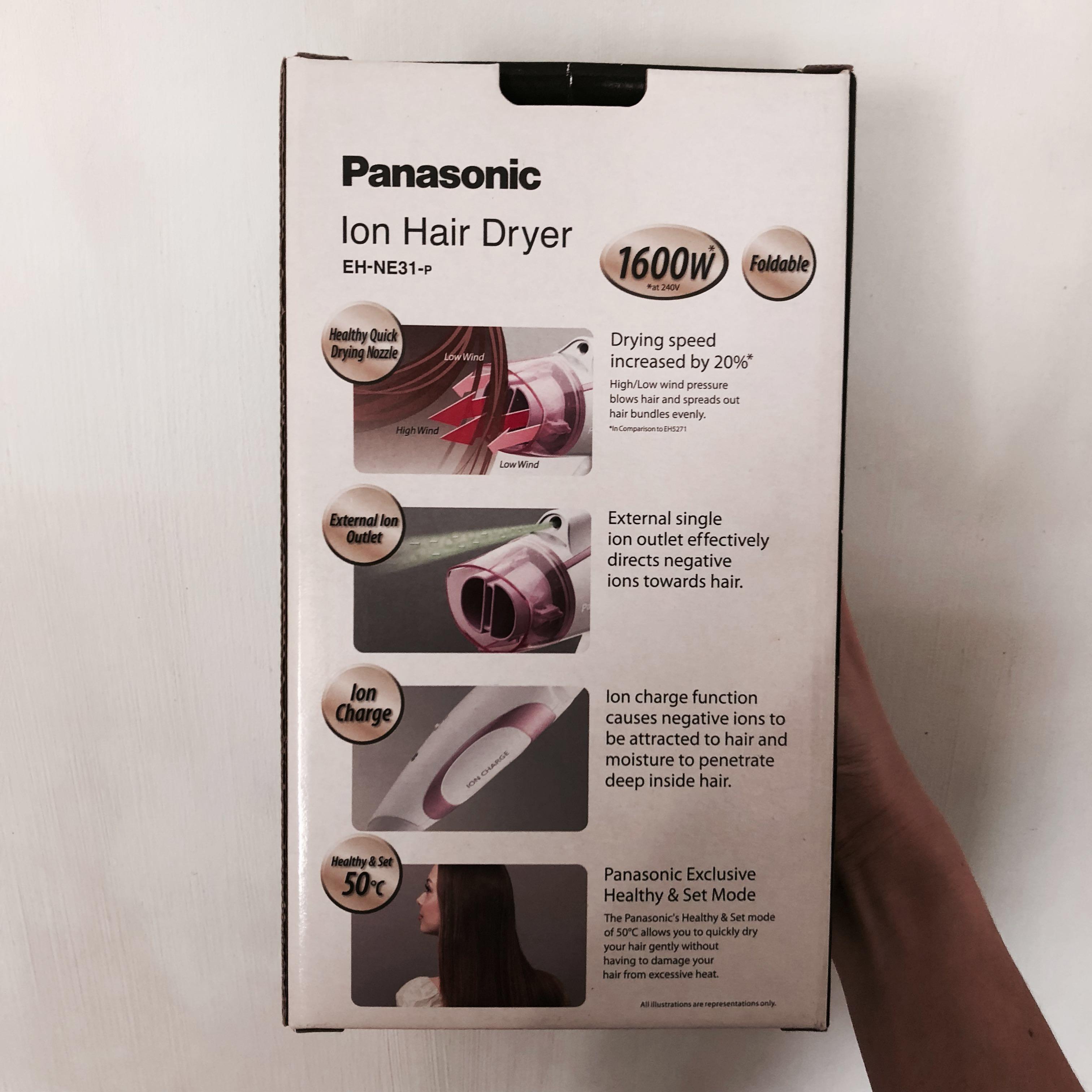 Panasonic Ion Hair Dryer, Beauty & Personal Care, Hair on Carousell