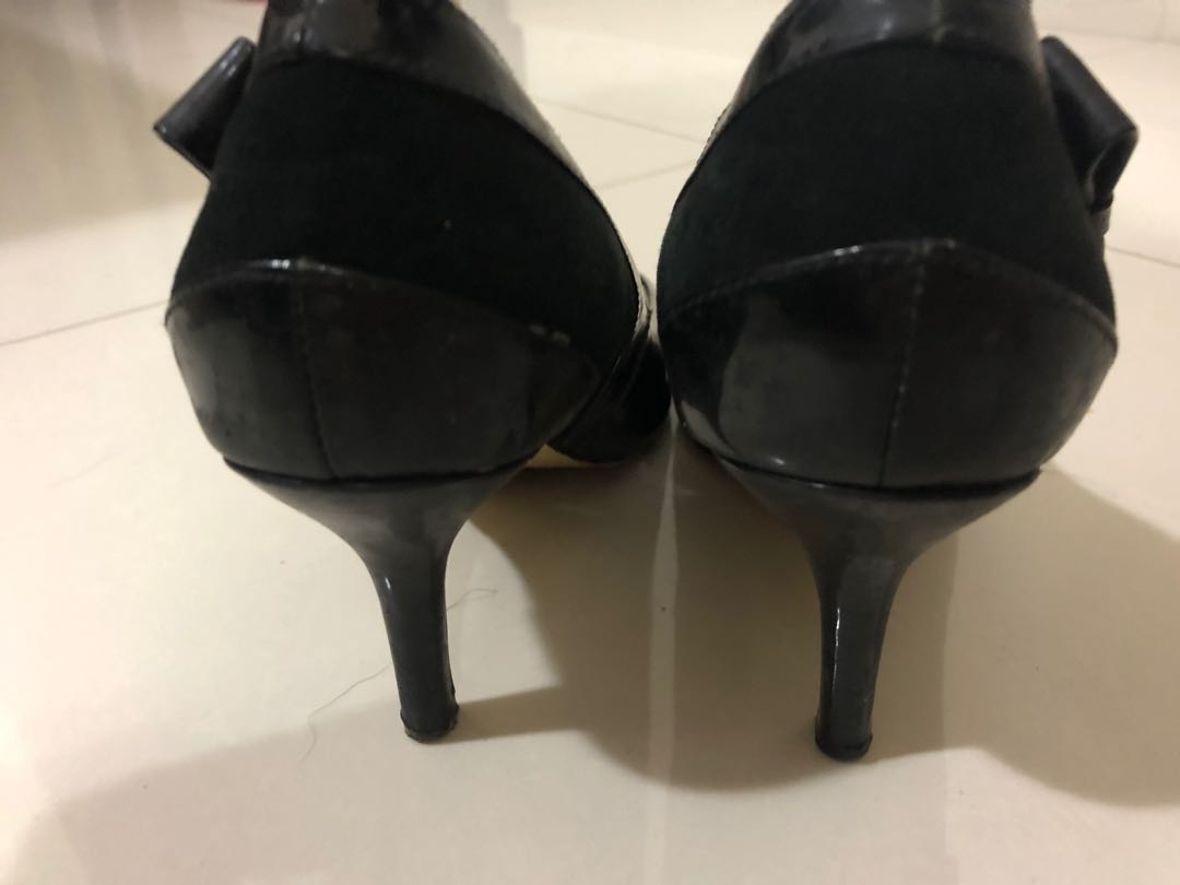Pazzion black ribbon heels, Women's Fashion, Footwear, Heels on Carousell