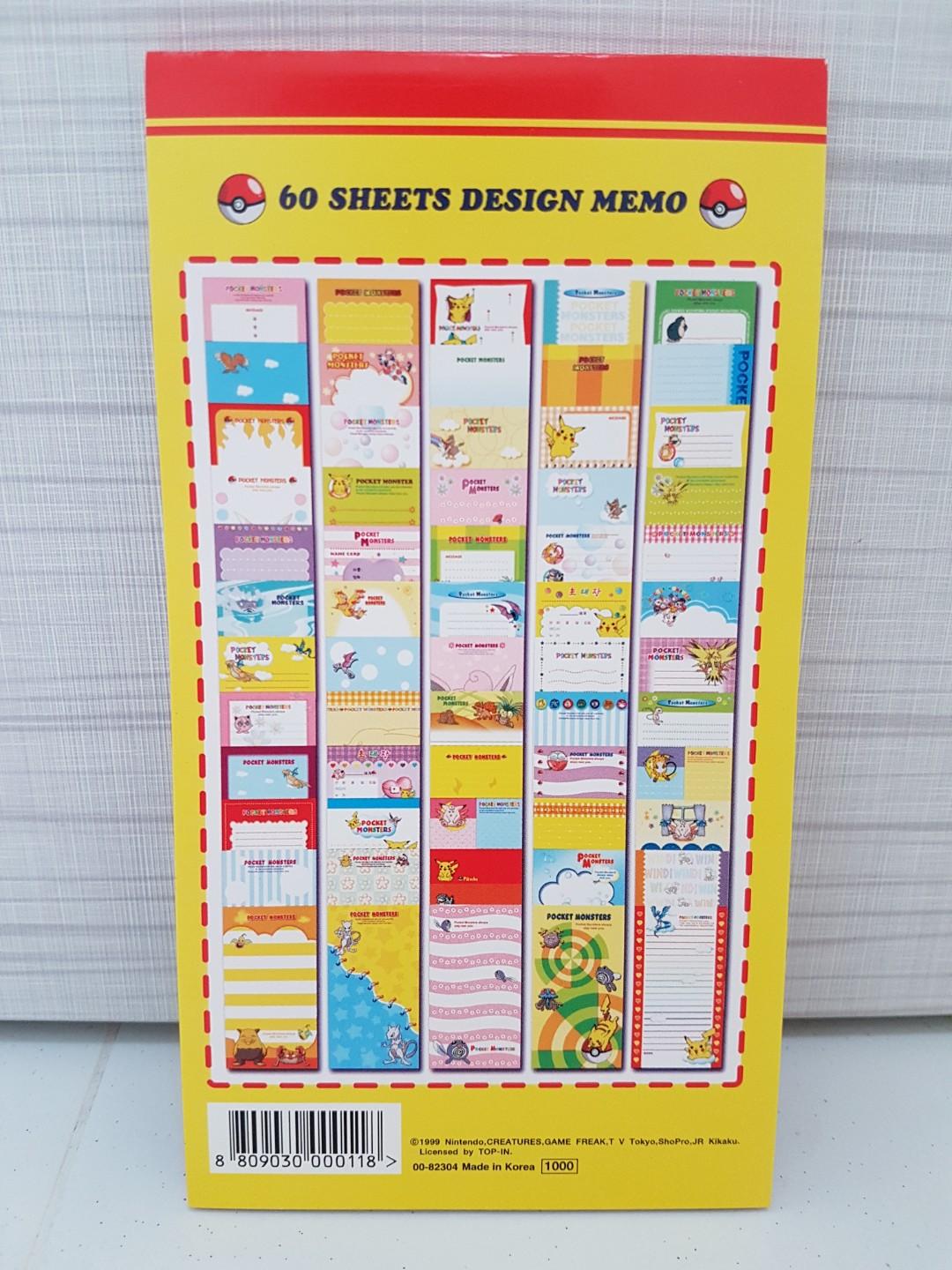 Pokemon Memo Note pad, Hobbies & Toys, Stationery & Craft, Stationery ...