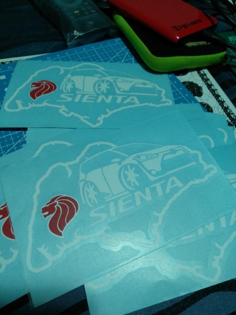 Sienta Stickers *SgSienta, international Toyota motorsports, SGmap ...
