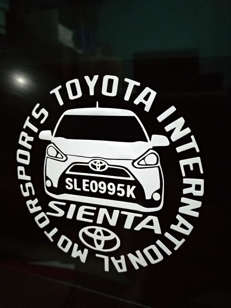 Sienta Stickers *SgSienta, international Toyota motorsports, SGmap ...