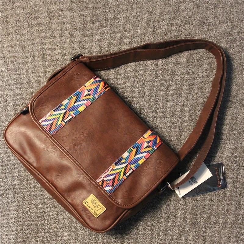 Three-box Sling Bag (Leather) with rainbow design convenience for ...