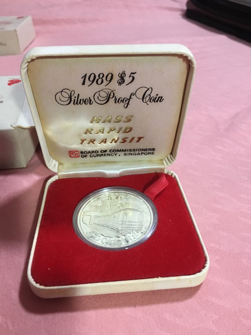 1989, $5 Silver Proof Coin - MRT, Hobbies & Toys, Memorabilia ...