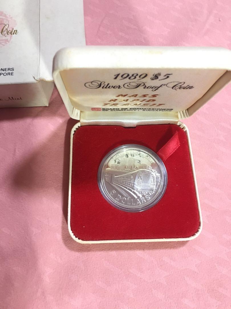 1989, $5 Silver Proof Coin - MRT, Hobbies & Toys, Memorabilia ...