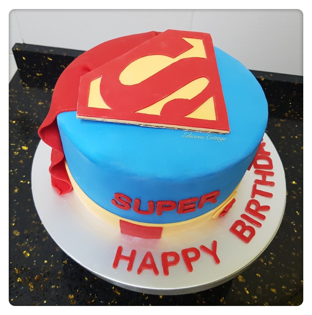 Customized Cake / Theme cake / Superman cake, Food & Drinks, Homemade ...