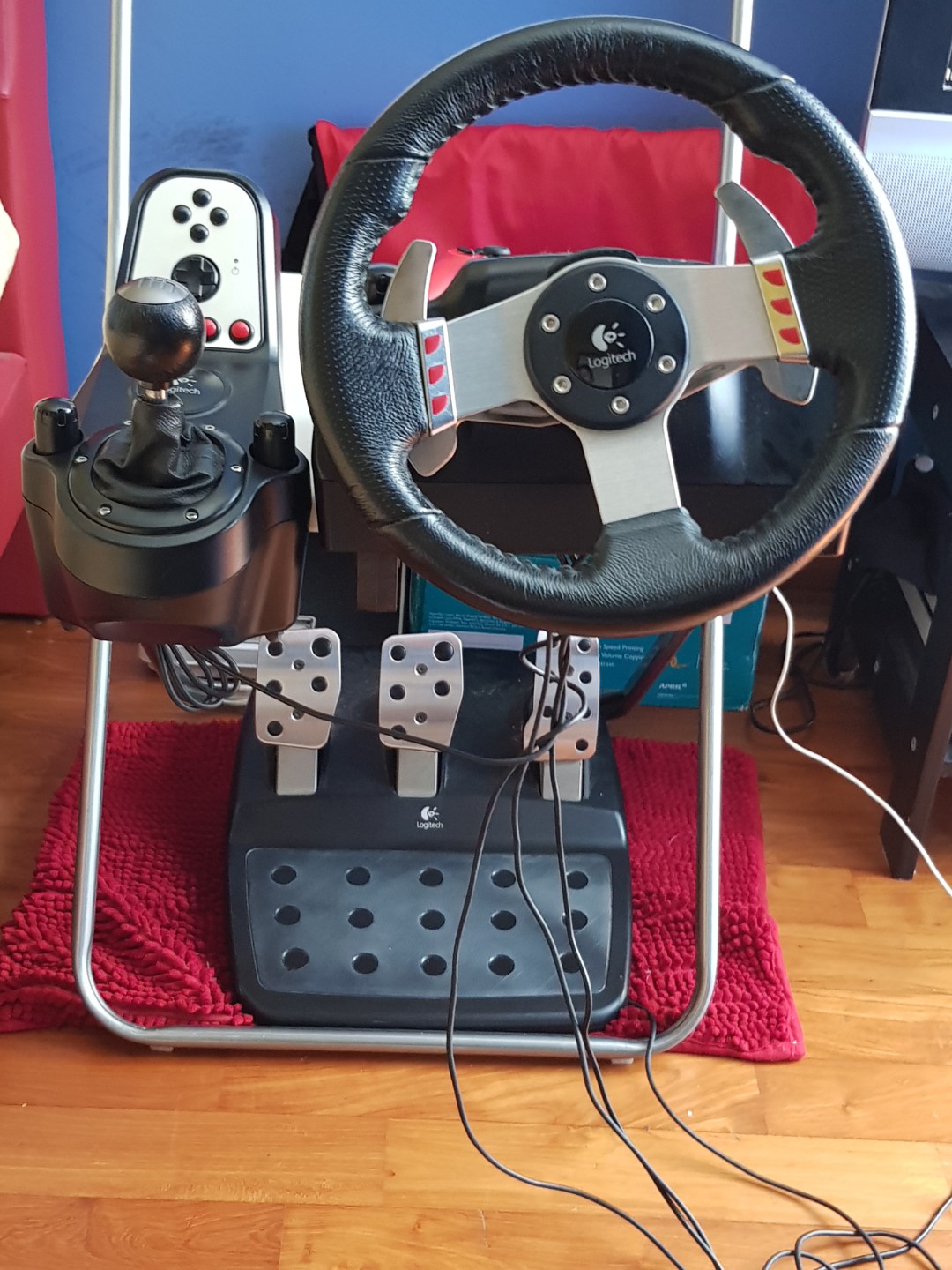 Logitech G27 Steering Wheel, Video Gaming, Video Games, Xbox on Carousell