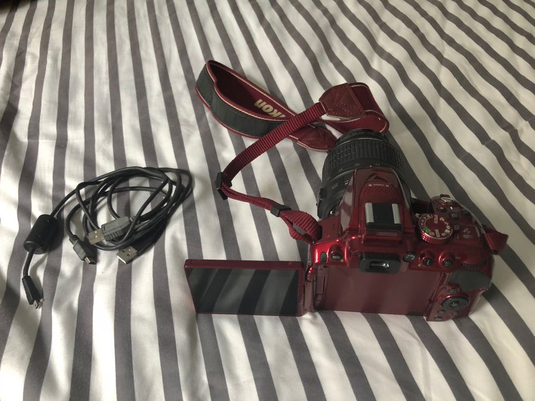 Nikon D5300 (CANDY RED), Photography, Cameras on Carousell