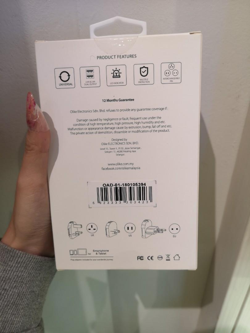 Olike travel adapter original, TV & Home Appliances, TV & Entertainment ...