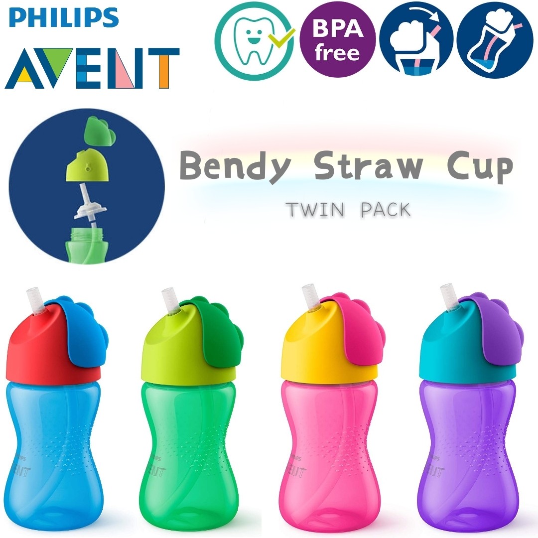 Philips AVENT My Bendy Straw Cup 12m+ (10oz/300ml), Babies & Kids ...