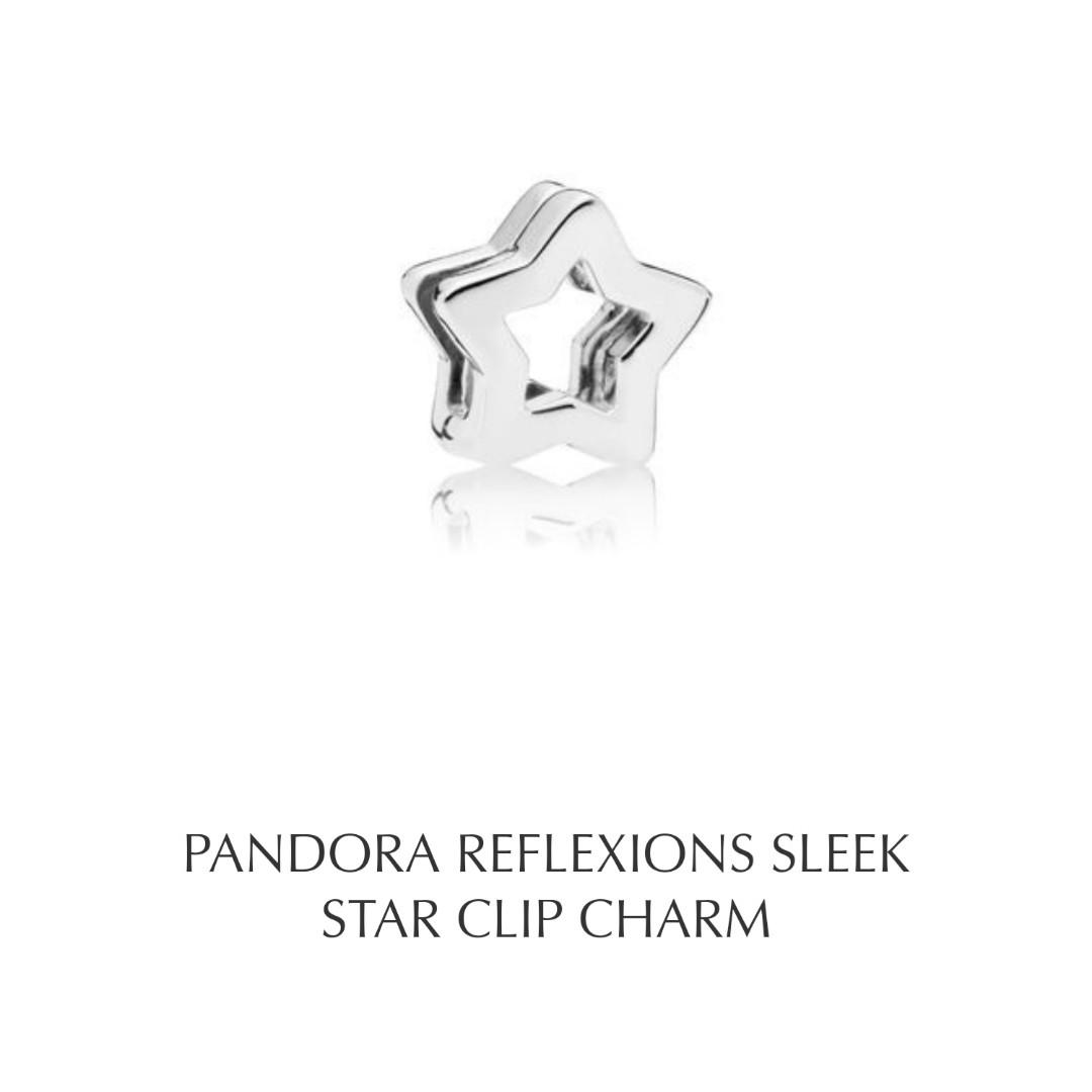 Pre-Order PANDORA Reflexions Sleek Star Clip Charm, Women's Fashion ...