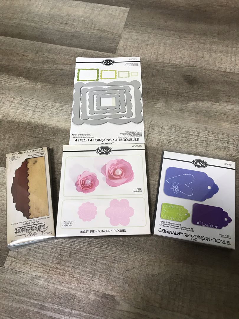 Sizzix Die (4 Sets), Hobbies & Toys, Stationery & Craft, Craft Supplies ...