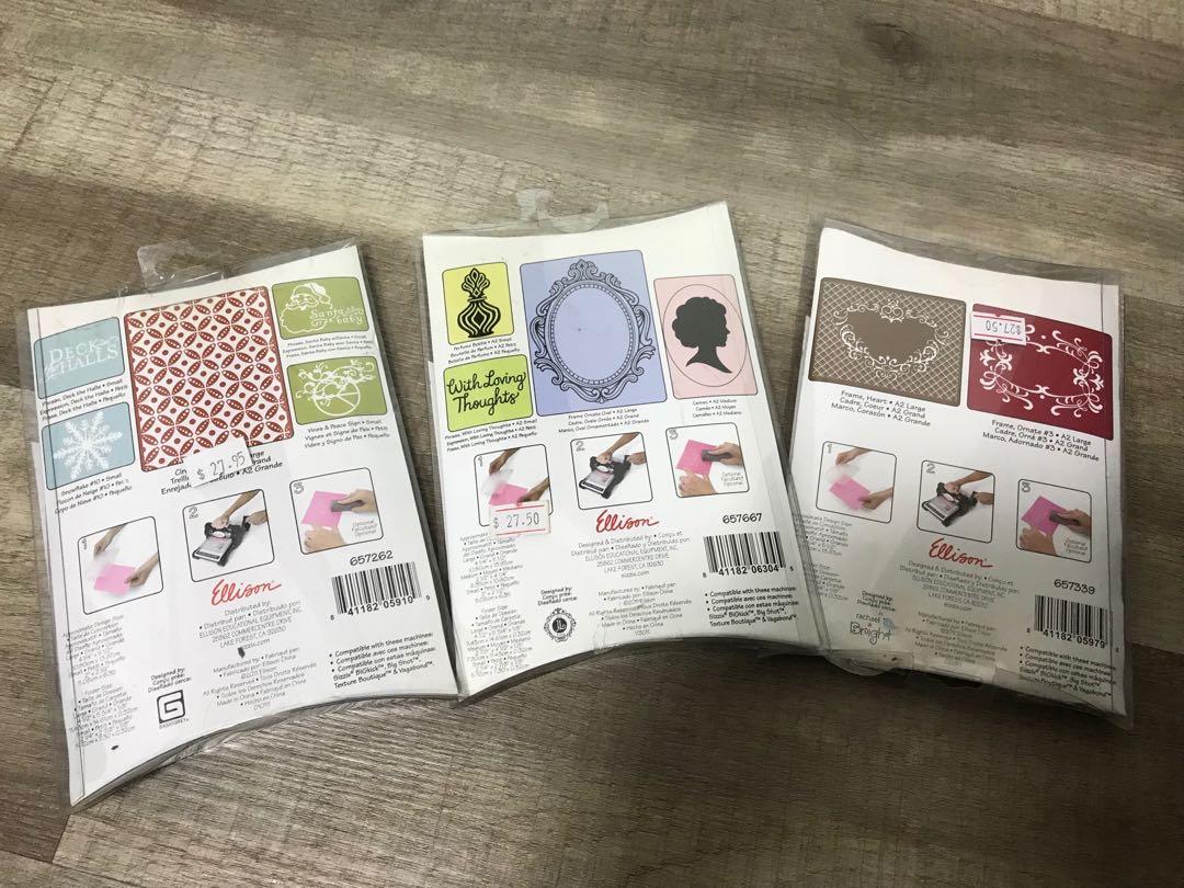 Sizzix Embossing Folders (3 Sets), Hobbies & Toys, Stationery & Craft ...