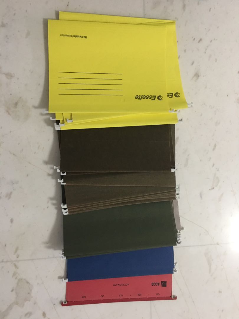 Hanging pocket files 45 pieces, Hobbies & Toys, Stationery & Craft ...