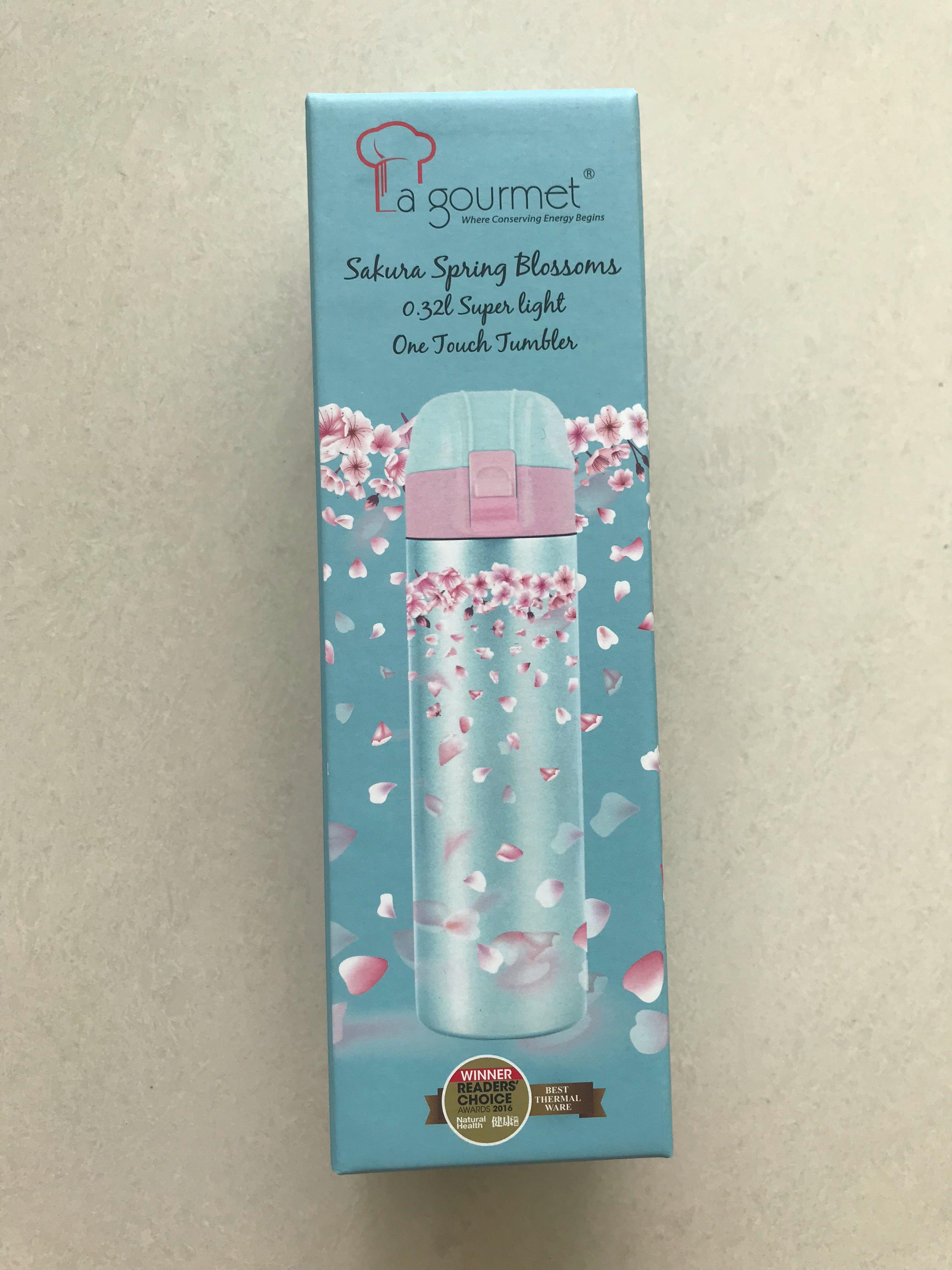 La Gourmet One Touch Tumbler 0.32l super light Sakura Spring Blossoms ...