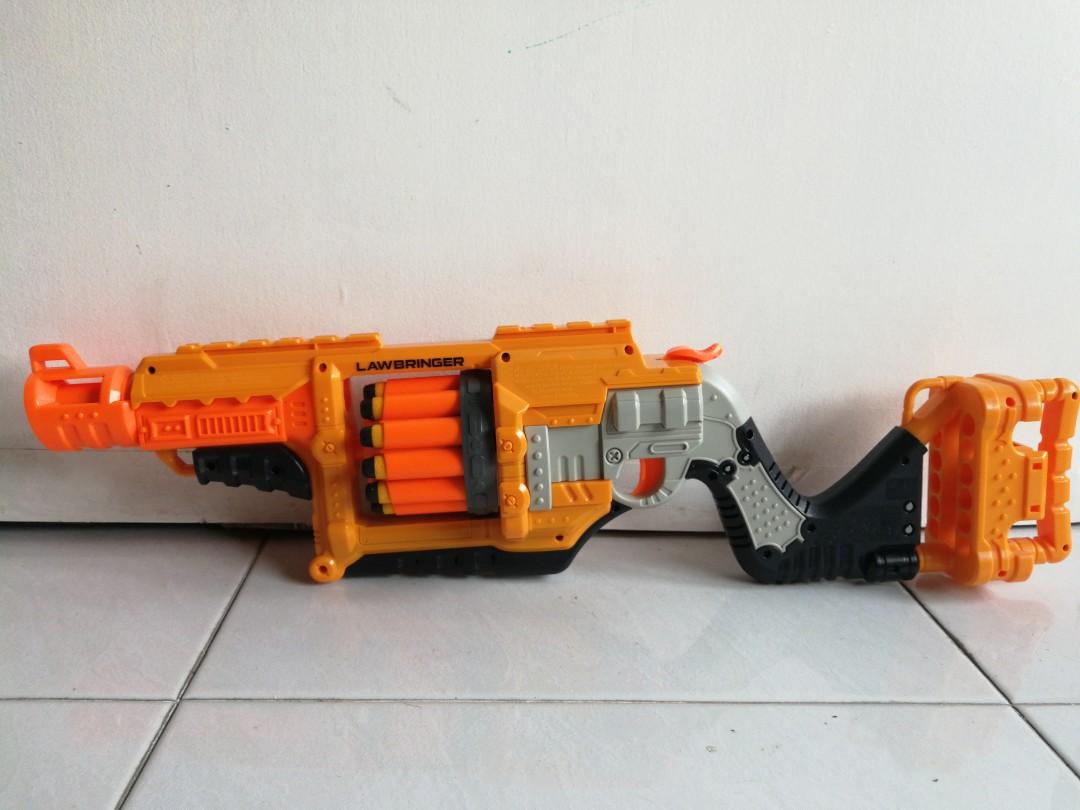 Nerf doom lands Lawbringer gun, Toys & Games, Others on Carousell