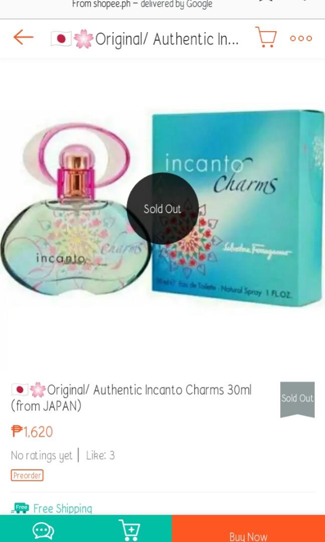 ORIGINAL INCANTO CHARMS 30ml(from Japan), Beauty & Personal Care ...