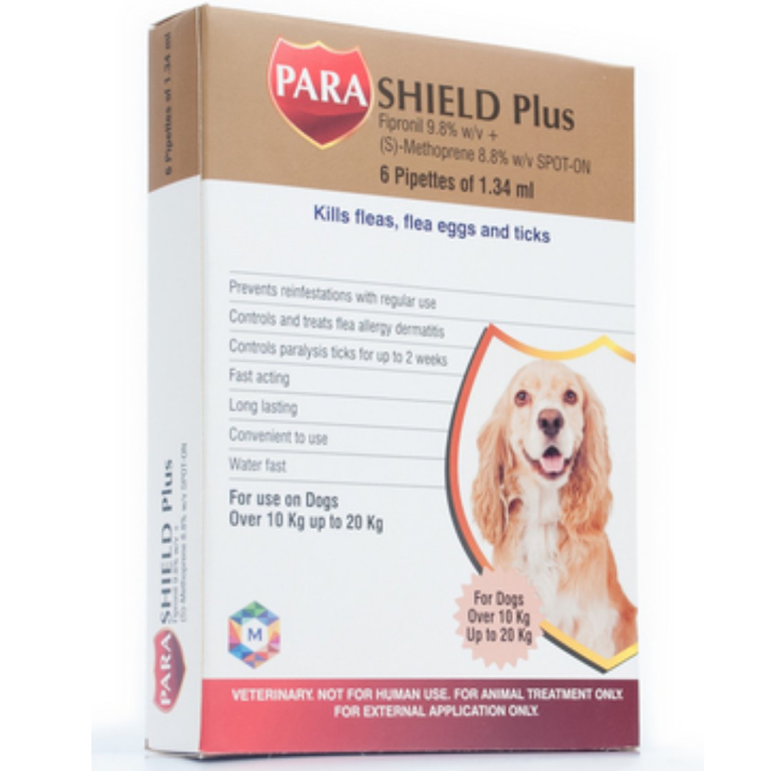 PARA SHIELD Plus - For Dogs over 10KG up to 20 KG, Pet Supplies, Homes & Other Pet Accessories ...