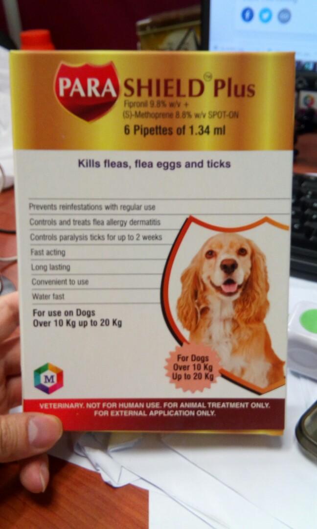 PARA SHIELD Plus - For Dogs over 10KG up to 20 KG, Pet Supplies, Homes ...