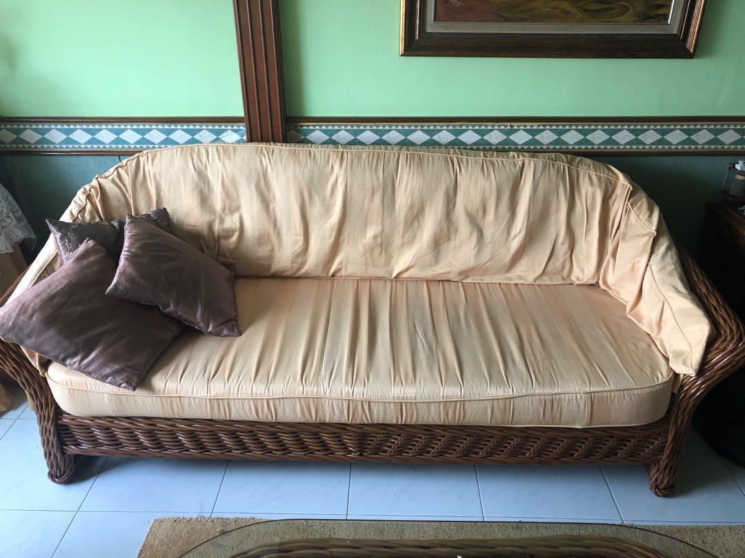 Rotan Sofa, Furniture & Home Living, Furniture, Sofas on Carousell