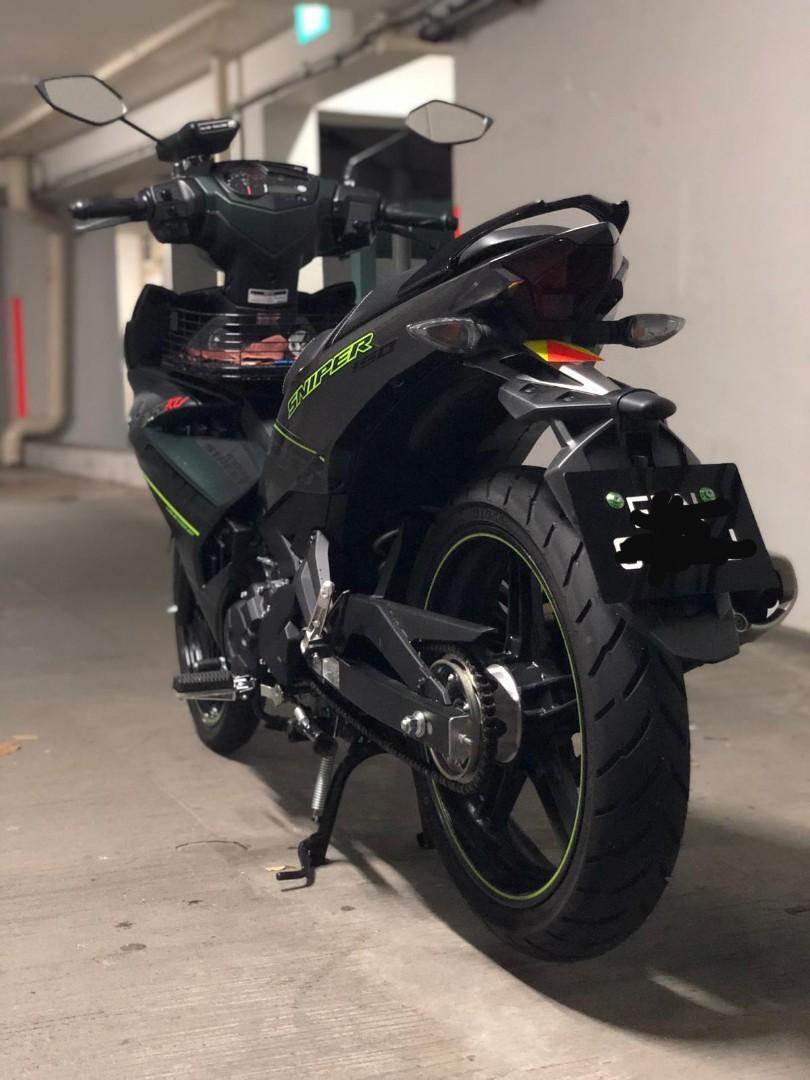 Sniper 150 matte green original coverset, Motorcycles, Motorcycle ...