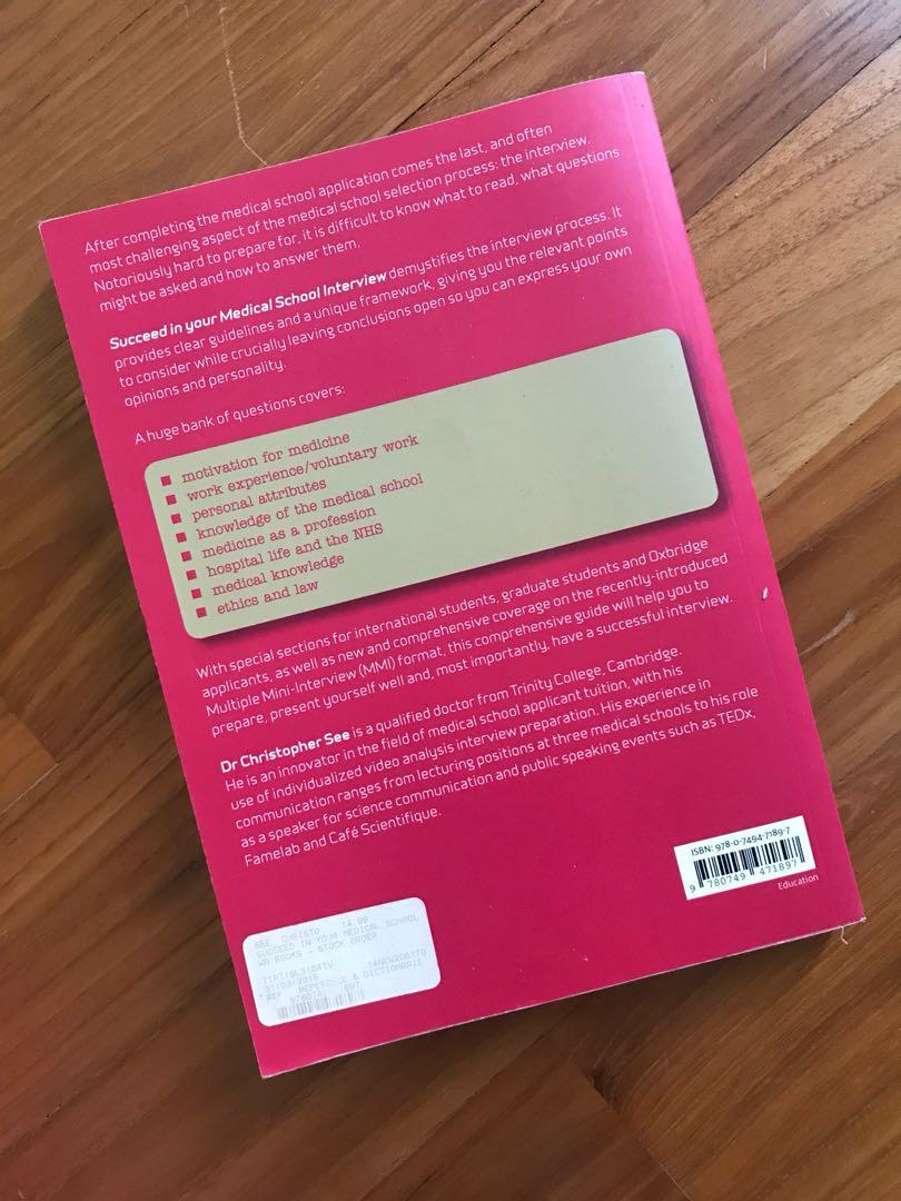 Succeed in Your Medical School Interview by Dr Christopher See ...