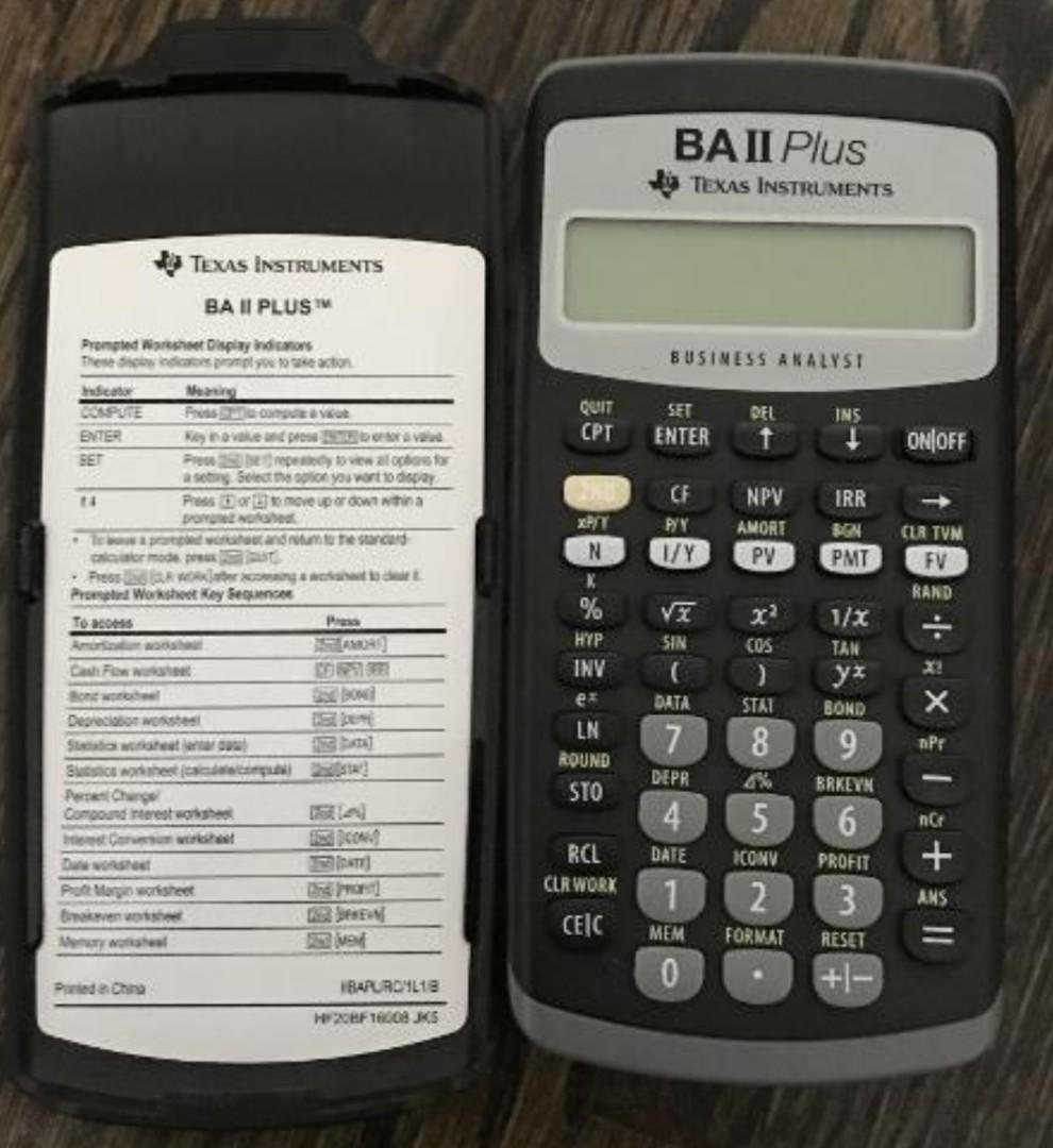 Texas Instruments BA II Plus Financial Calculator, Computers & Tech ...