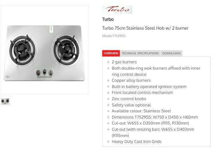 Turbo Cooker Hob & Hood, Home Appliances, Kitchenware on Carousell