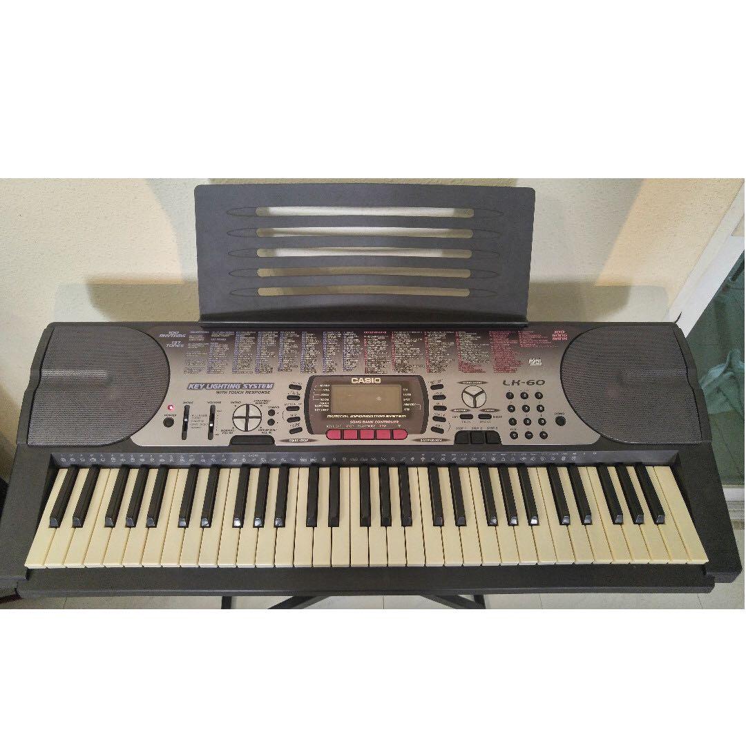 Casio LK-60 Electronic Keyboard with Stand, Hobbies & Toys, Music ...