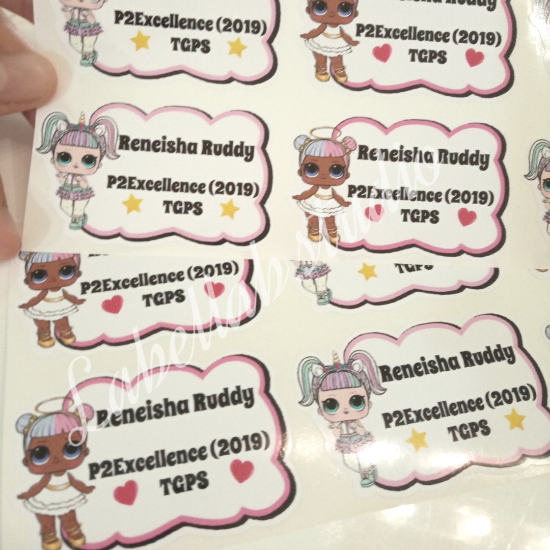 Customised name sticker/ Book name sticker, Hobbies & Toys, Stationery ...