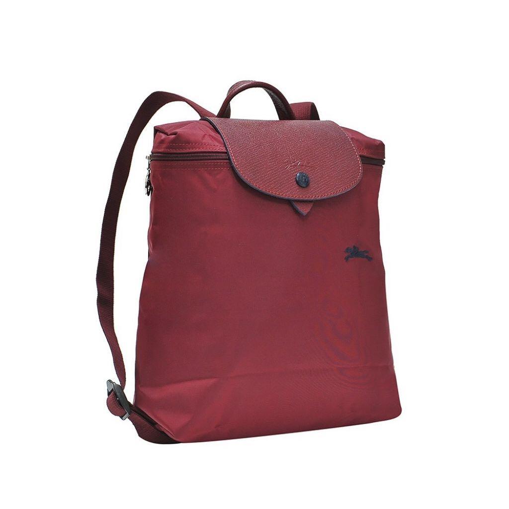 LongChamp Le Pliage Backpack - Maroon, Women's Fashion, Bags & Wallets ...