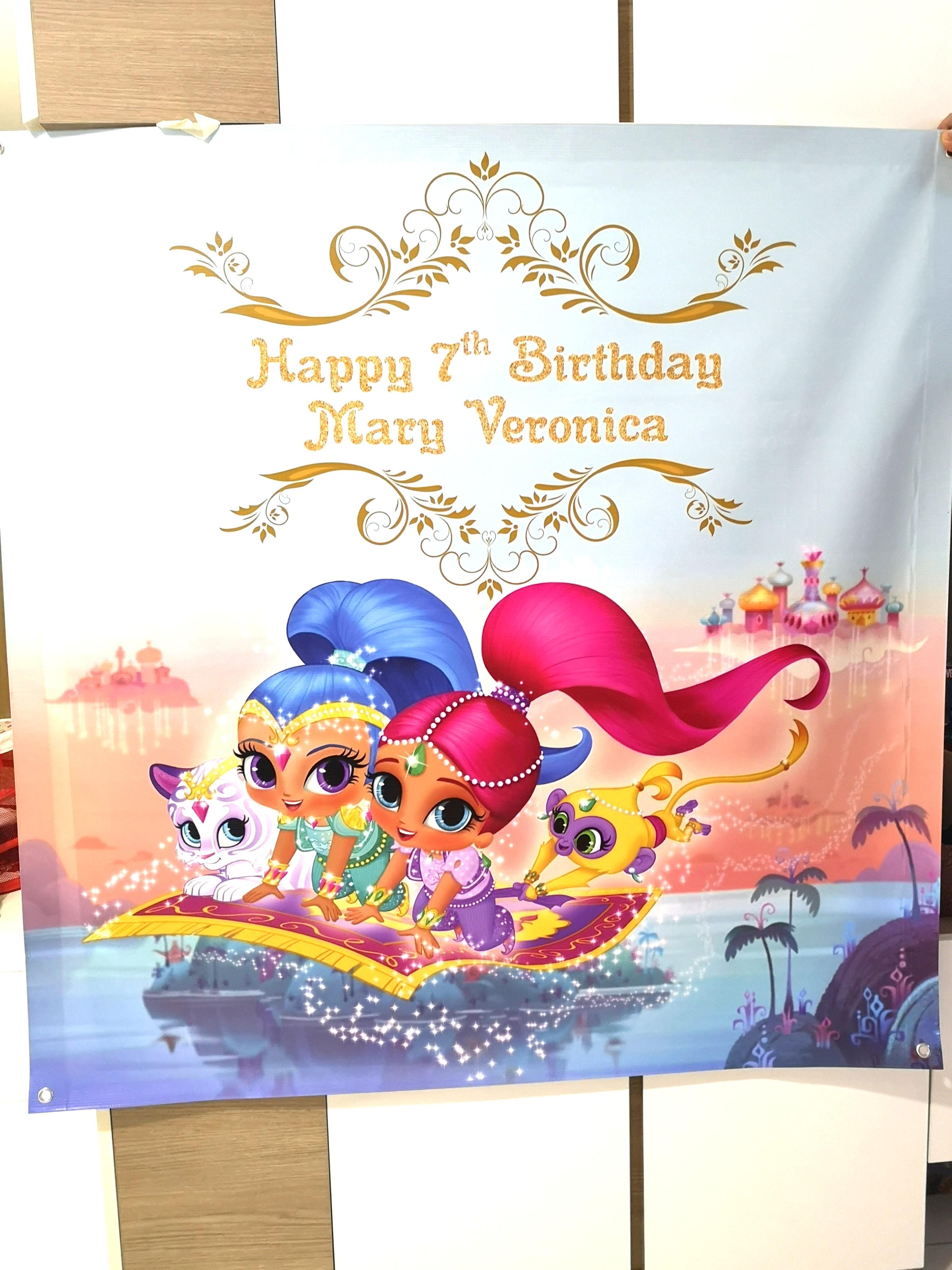 Personalised PVC Banner for Birthday Party Decoration, Dessert Table ...