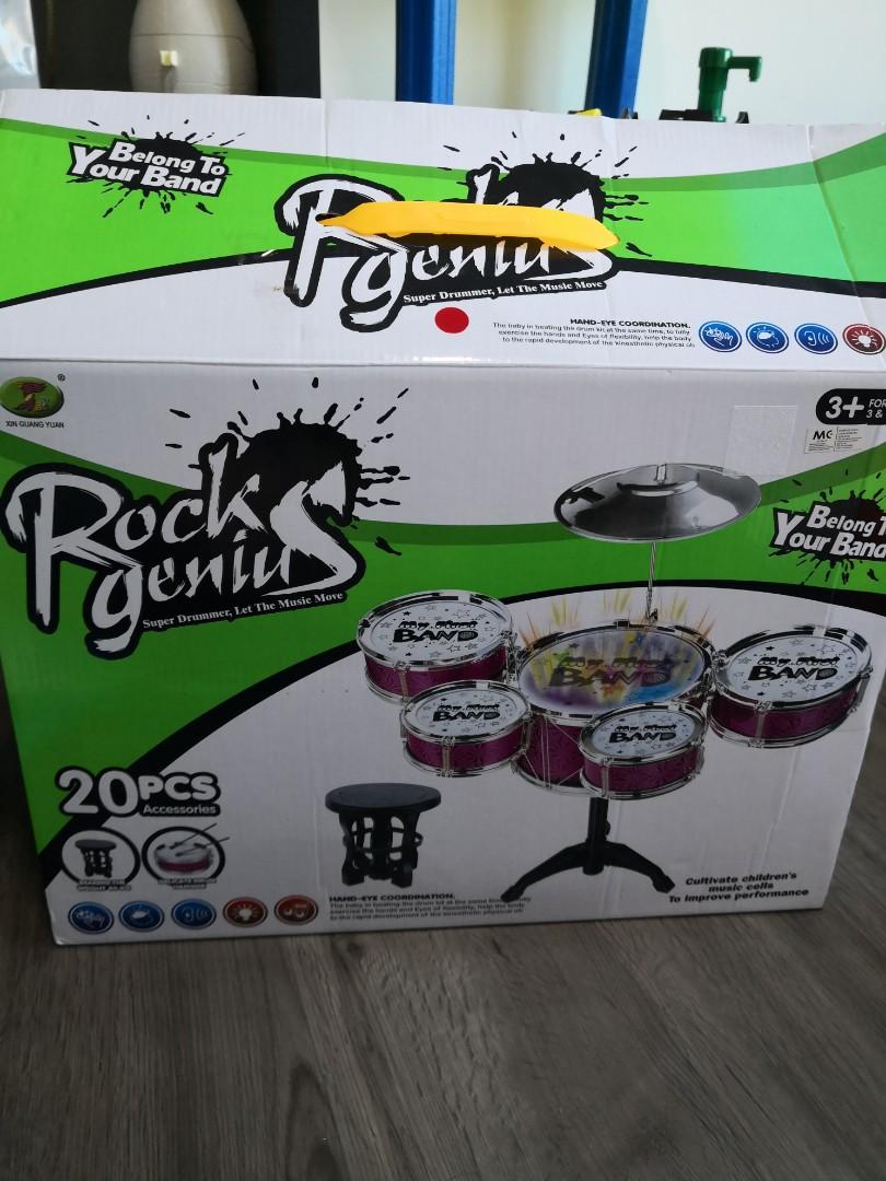 Rock genius drum set, Hobbies & Toys, Toys & Games on Carousell