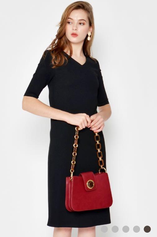 Ross Midi Dress in Black, Women's Fashion, Dresses & Sets, Dresses on ...