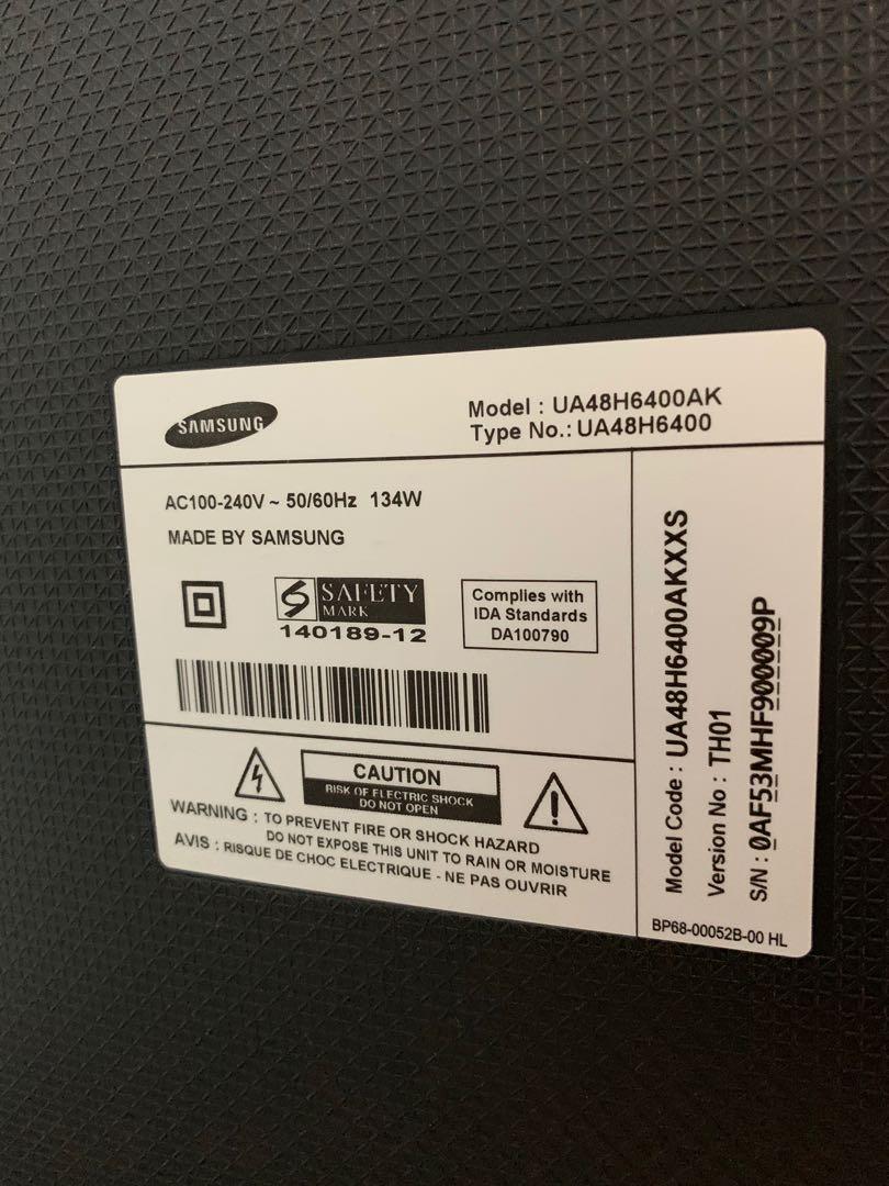 Samsung 48 Full Flat Smart TV H6400 Series 6, TV & Home Appliances, TV ...