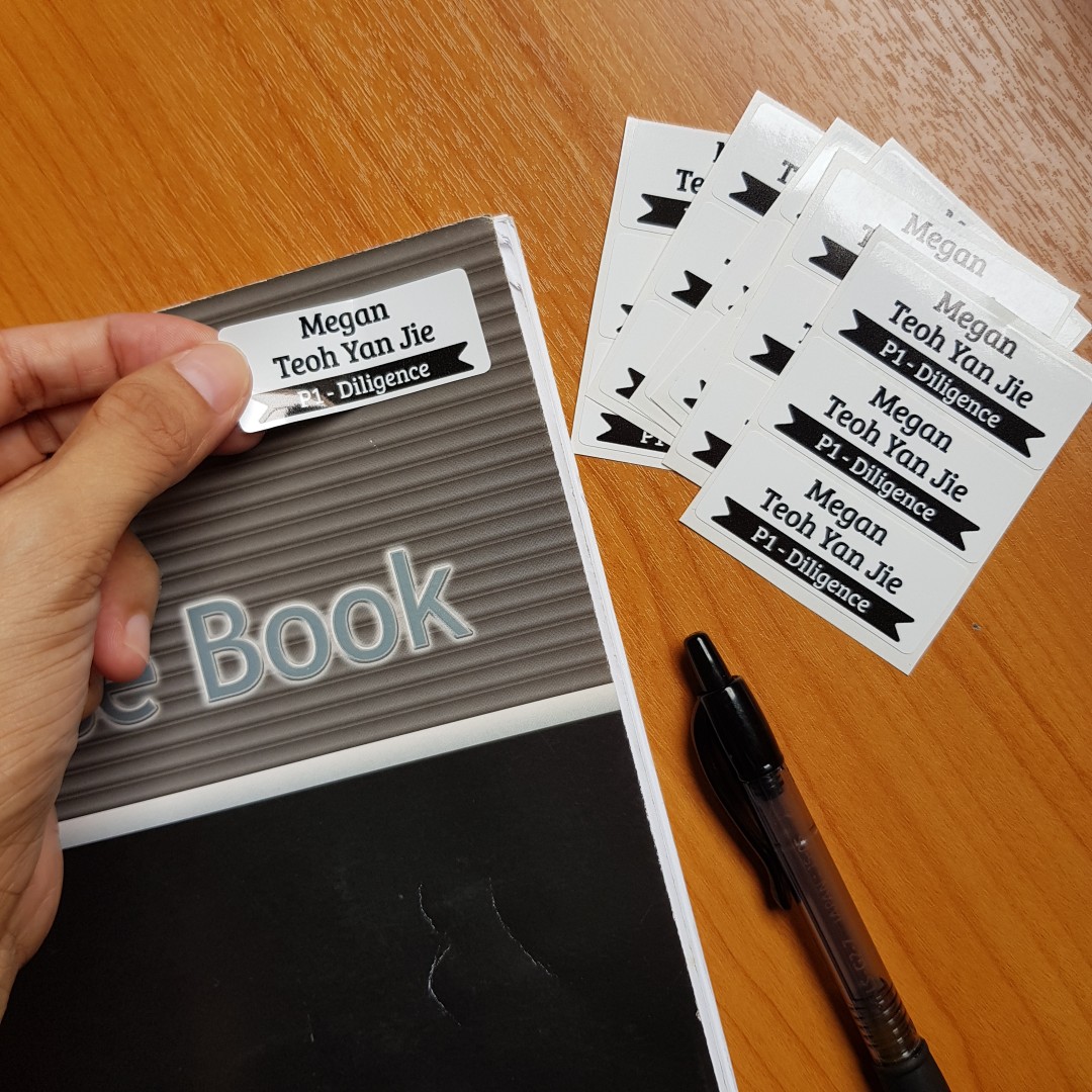 school class name book sticker label / iron label, Hobbies & Toys ...